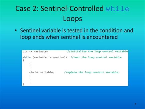 Object Oriented Programming Control Structures Repetition Statements