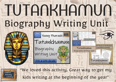 Tutankhamun Biography Writing Unit 5th Grade And 6th Grade Writing