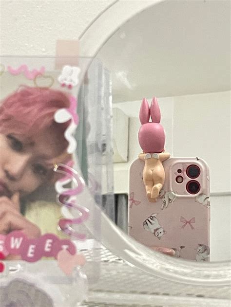 Pink Rabbit Sonny Angel Hipper On Phone Case Cute Kawaii