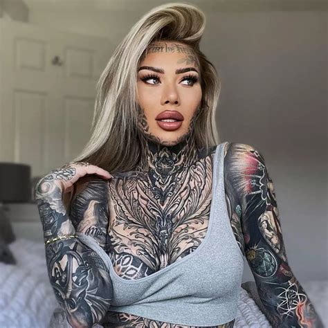 Britains Most Tattooed Woman Flaunts £35k Ink In Hottest Birthday