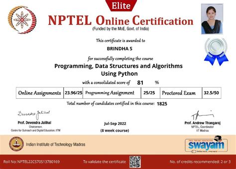 Brindha Saravanan On Linkedin Finally Got My First Nptel Certificate