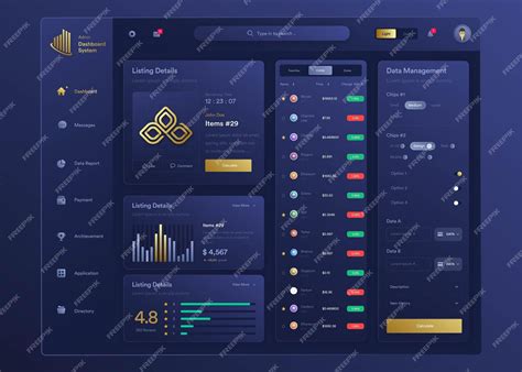 Premium Vector Infographic Nft Dashboard Uiux Design With Graphs