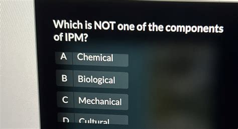 Solved Which Is Not One Of The Components Of Ipma