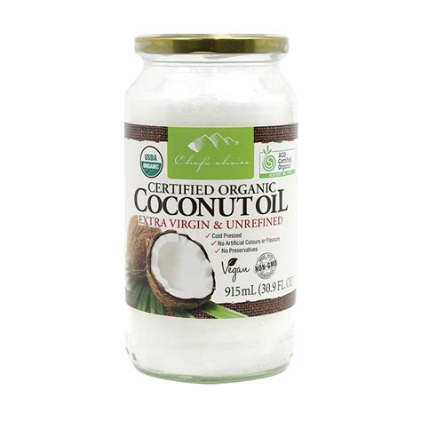 Certified Organic Coconut Oil Extra Virgin Unrefined Premium