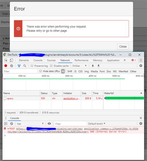 eazybi error when drill through issues