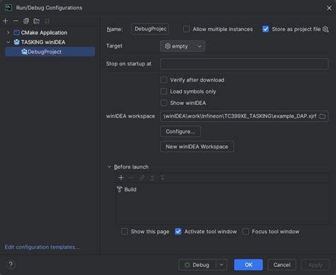 Ide Extensions And Plugins Clion Plugin Rundebug Configurations Dialog