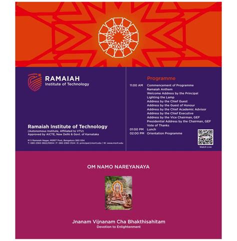 Ramaiah Institute Of Technology On Linkedin Management Principal And Staff Of Rit Cordially