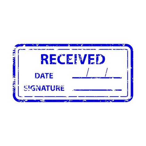 Premium Vector Rubber Stamp For Post Office Received With Data And