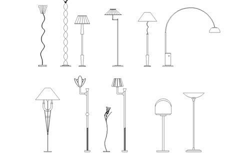 Floor Lamp Plan Detail Dwg