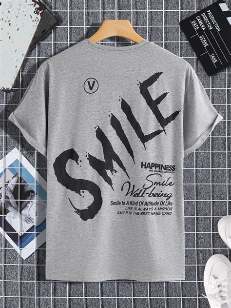 Men Slogan Graphic Tee