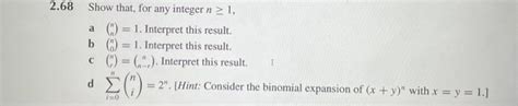 solved 2 68 show that for any integer n≥1 a nn 1