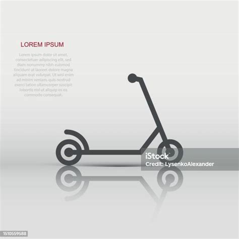 플랫 스타일의 전기 스쿠터 아이콘입니다 흰색 격리 된 배경에 자전거 벡터 그림입니다 운송 비즈니스 개념 검은색에 대한 스톡 벡터 아트 및 기타 이미지 Istock