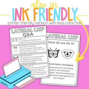 LATERAL LISP Informational Handout For Speech Therapy For TEACHERS