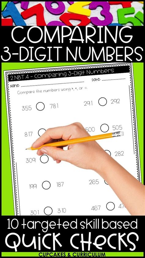 Comparing Digit Numbers Comparing Numbers Greater Than Less Than Or Equal Second Grade