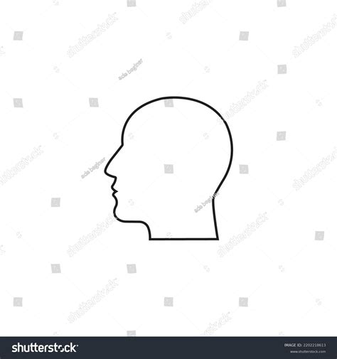 Human Head Profile Vector Illustration Isolated Stock Vector Royalty