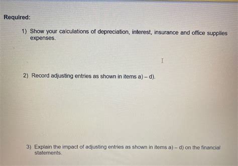 Solved Question 6 Prepare Adjusting Entries 17 Marks