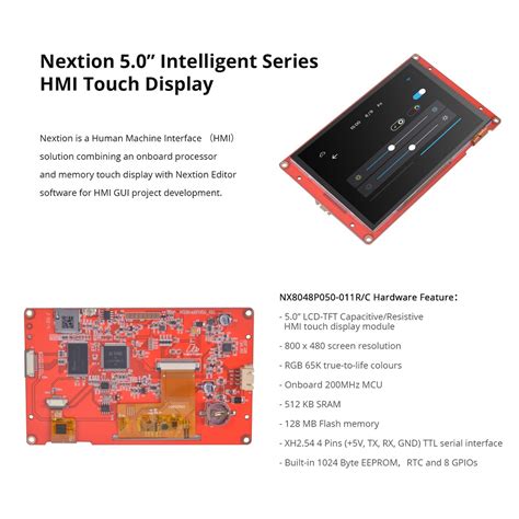 Nextion Nx8048p050 011c 5 Inch Capacitive Touch Hmi Display 800x480