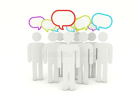 People With Speech Bubbles Stock Illustration Illustration Of Talking