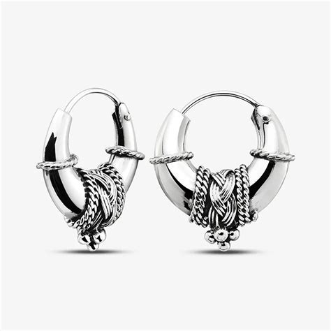 17mm Vintage Design Hoop Earrings Wholesale925silver