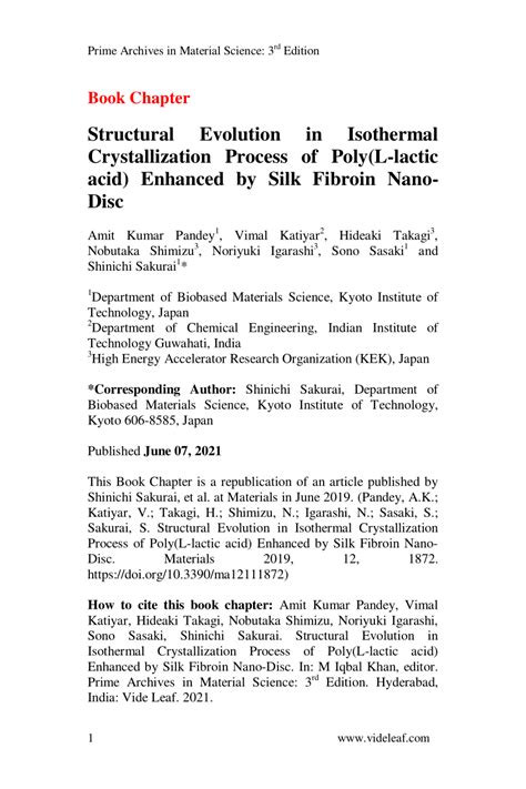 Pdf Structural Evolution In Isothermal Crystallization Process Of