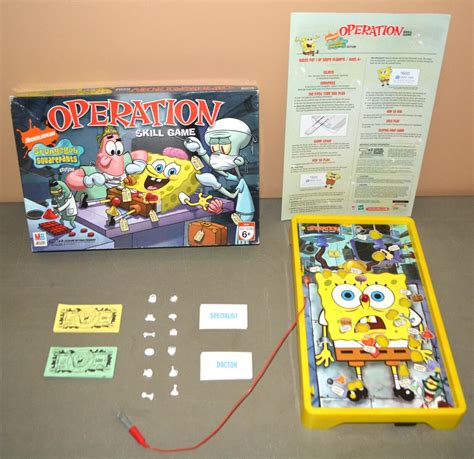 Operation Spongebob Squarepants Board Game Hasbro 2007 Complete