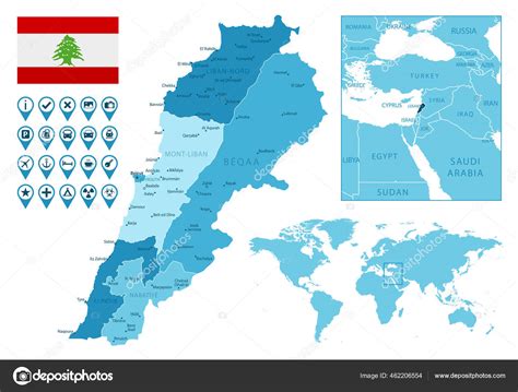 Carte Du Monde Du Liban
