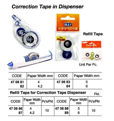 470881 Correction Tape In Dispenser 4 Mm Shipstore