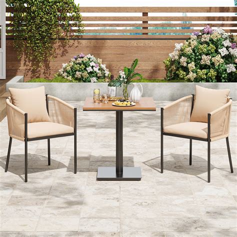 Farini 3 Pieces Outdoor Dining Set Patio Table And Chairs Set With 2
