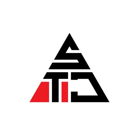 Stj Triangle Letter Logo Design With Triangle Shape Stj Triangle Logo