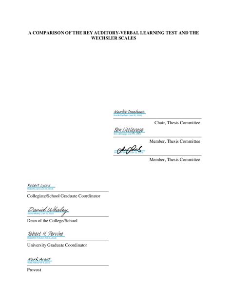 Fillable Online A Comparison Of The Rey Auditory Verbal Learning Test And Fax Email Print