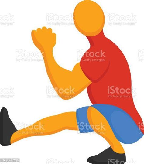 심장 박동 Hiit 운동 개념 체중 스쿼트 벡터 컬러 아이콘 디자인 피트니스 및 웰빙 기호 운동 및 역도 기호 개인 훈련 장비