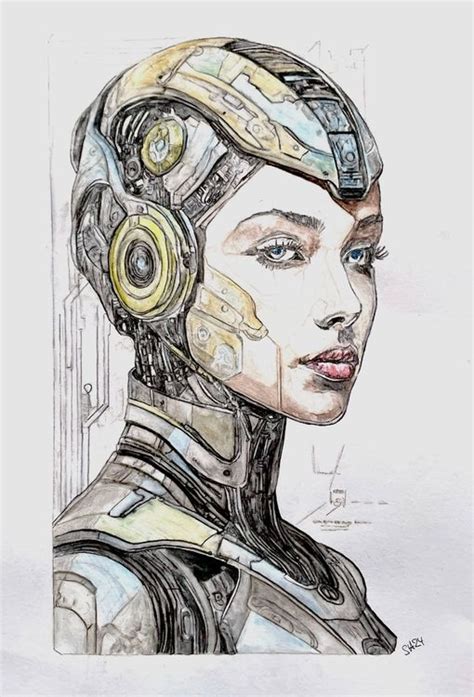 Robot Ki Girl 65cmx 50cm Unikat Kaufen Auf Ricardo