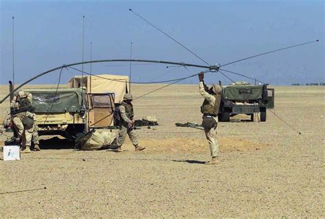 A Us Marine Corps Usmc Radio Platoon Tears Down Their Position As