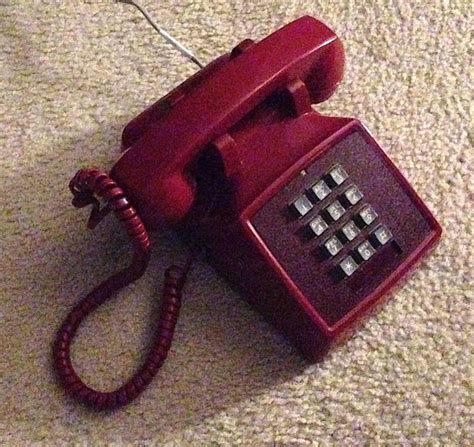 Red Analog Push Button Phone True Vintage Land Line Used £3703