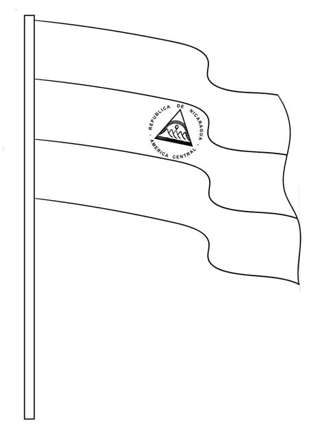 Nicaragua Flag Coloring Page Nicaragua Flag Coloring Pages Free World