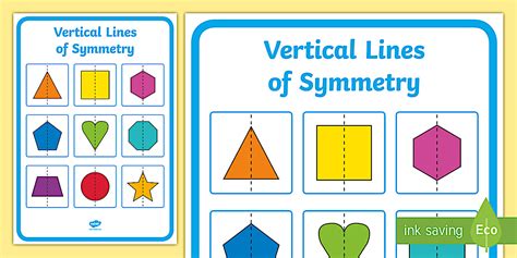 Cursive Vertical Lines Of Symmetry Display Poster Ks1 Year 2