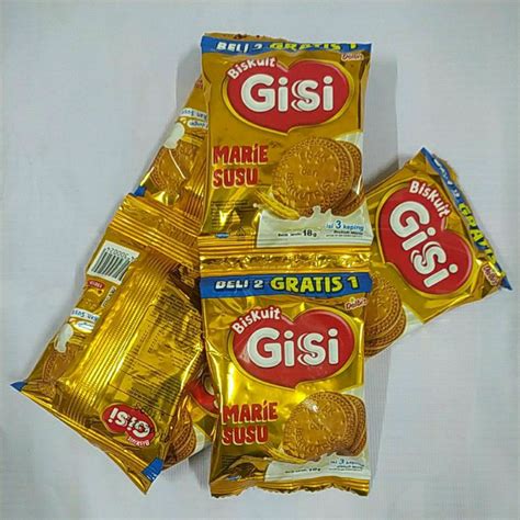 Jual Biskuit Gisi 18g Isi 10sachet Marie Susu Delbis Shopee Indonesia