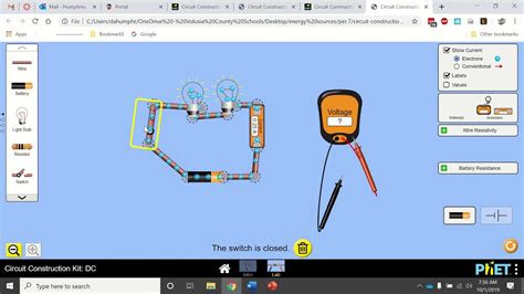 Battery Circuit Diagram Phet Lab