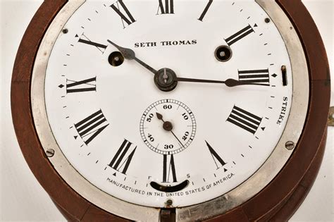 Lot Seth Thomas Wardroom Ships Bell Clock