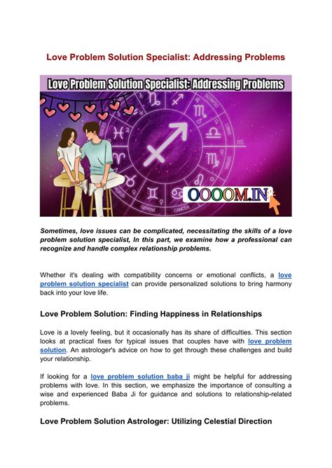 ppt love problem solution specialist addressing problems powerpoint
