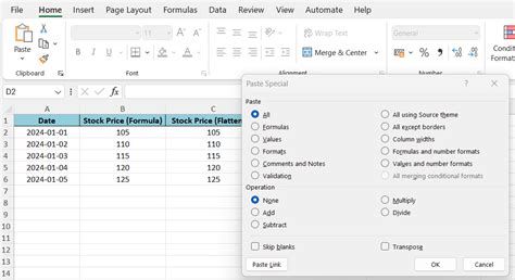 Excel Shortcut To Flatten Formulas Downloadable Template
