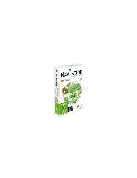RAMETTE DE PAPIER BLANC NAVIGATOR A4 75 G ECOLOGICAL 500 FEUILLES LOT DE 5