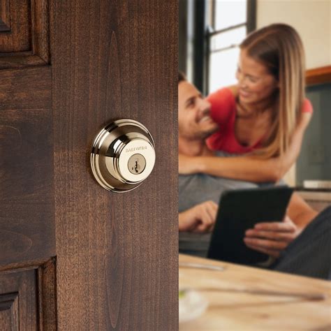 Kwikset Prestige 380 Round Lifetime Polished Brass With Smartkey Single
