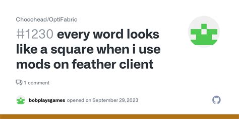Every Word Looks Like A Square When I Use Mods On Feather Client