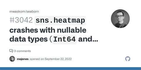 `snsheatmap` Crashes With Nullable Data Types `int64` And `float64