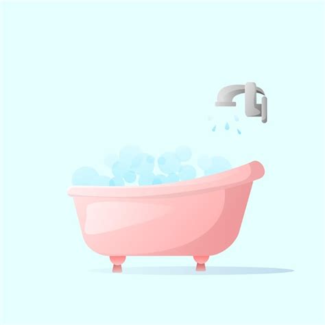 Premium Vector Vector Illustration Bath Tub Colorful Graphic