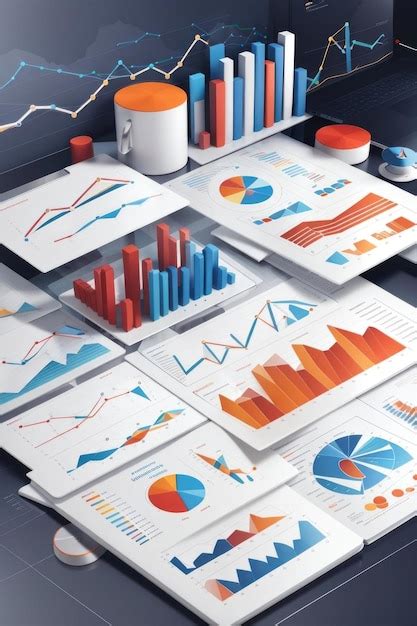 Premium Ai Image Financial Report Graph Chart Stock