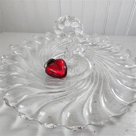 Fostoria Colony Pattern Clear Glass Serving Tray With Handle Swirl
