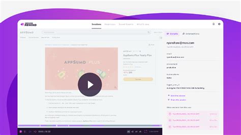 Session Rewind Record User Behavior On Websites Appsumo