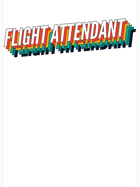Flight Attendant Retro Vintage Label For The Best Flight Attendant